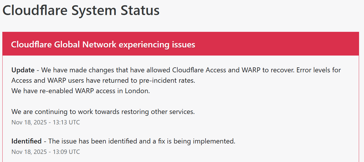 Cloudflareで障害発生。Xほか、「LoL」「Valorant」などゲームにも影響か - GAME Watch