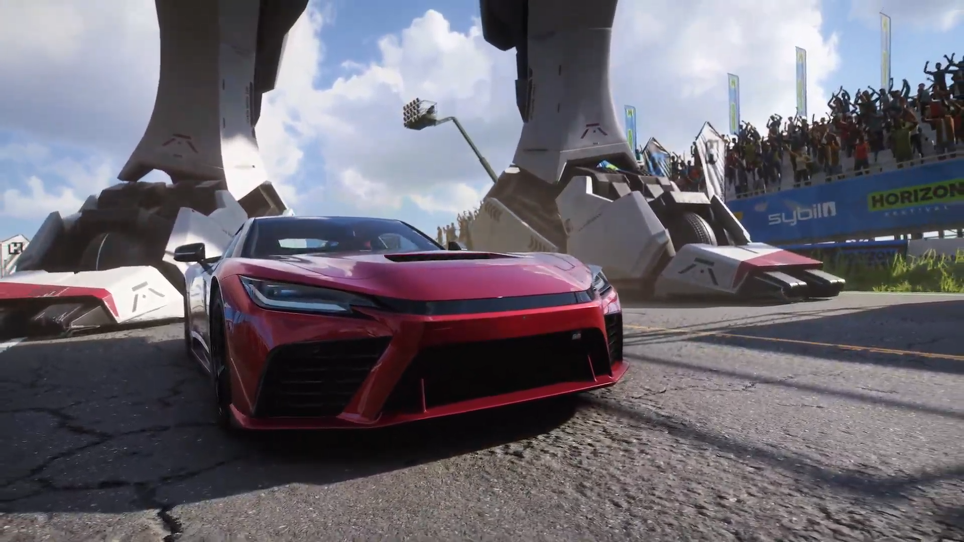 「Forza Horizon 6」に謎の巨大ロボが登場。「GR GT」をバックに地面を揺らす - GAME Watch